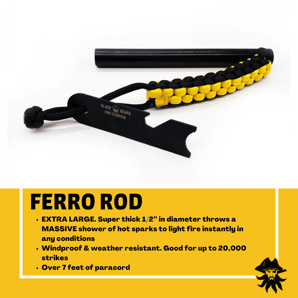 Black Beards Ferro Rod Fire Starter – SparksMotors