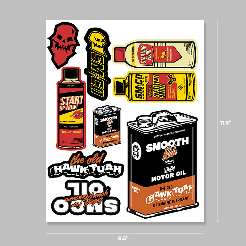 SMCO OIL Sticker Sheet – SparksMotors