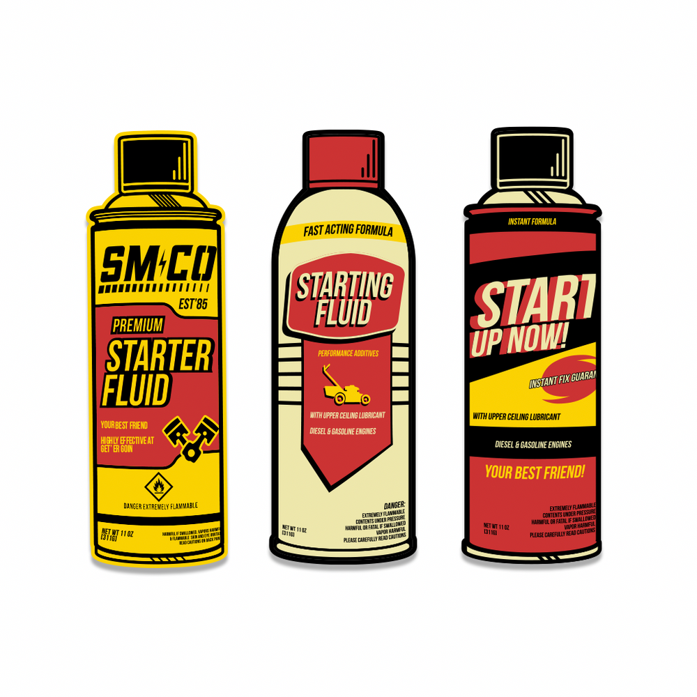 Starter Fluid Sticker Pack – SparksMotors
