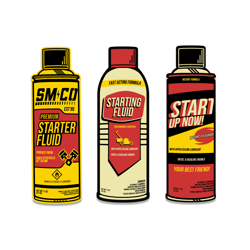 Starter Fluid Sticker Pack – SparksMotors